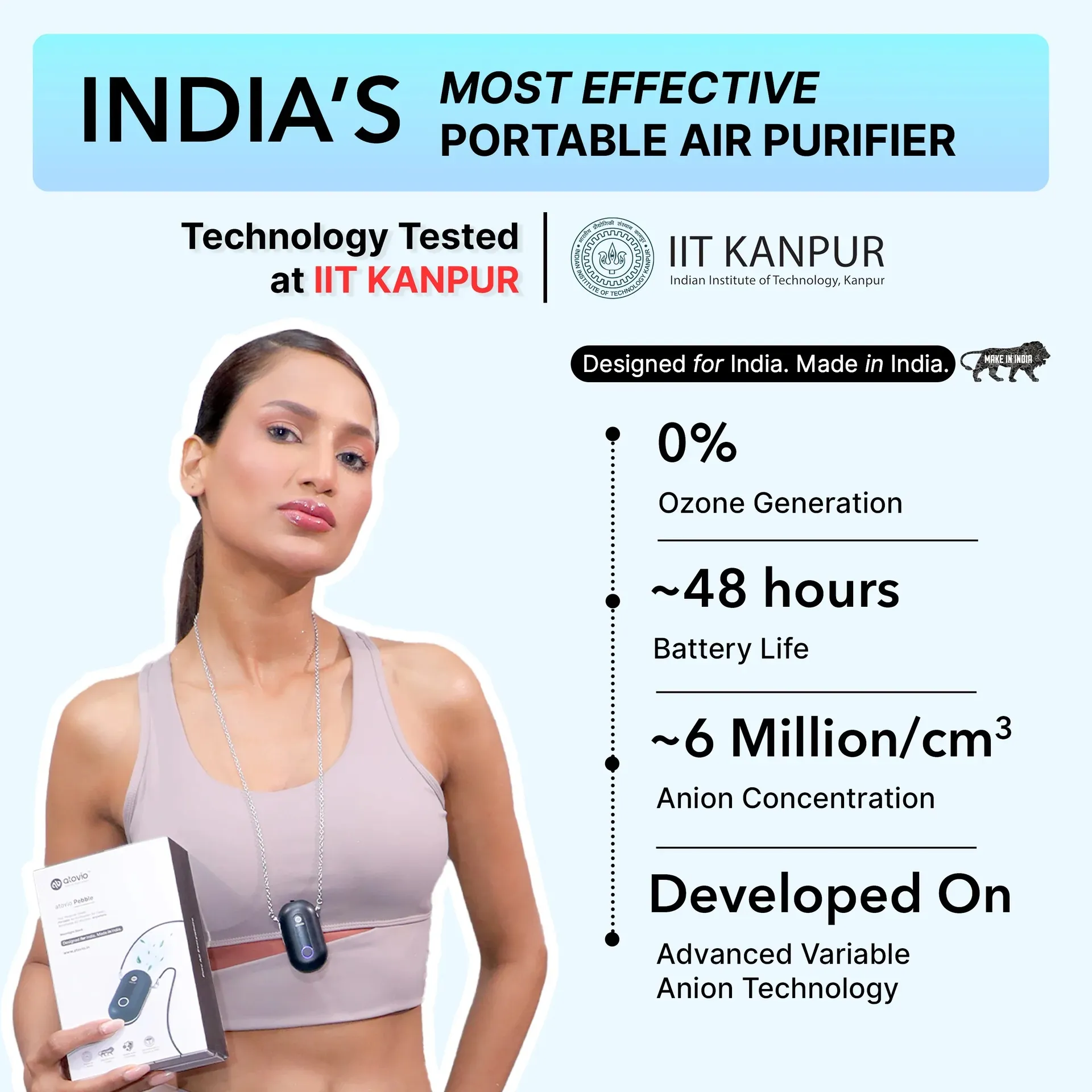 Buy Atovio Pebble – India’s Most Effective Portable Air Purifier